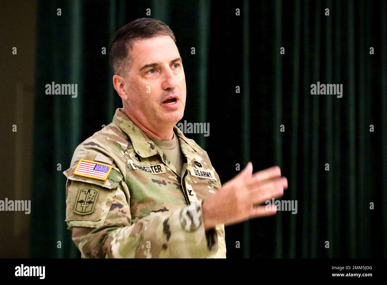 Chaplain (Col.) Kevin Forrester, First Army command chaplain, discusses ...