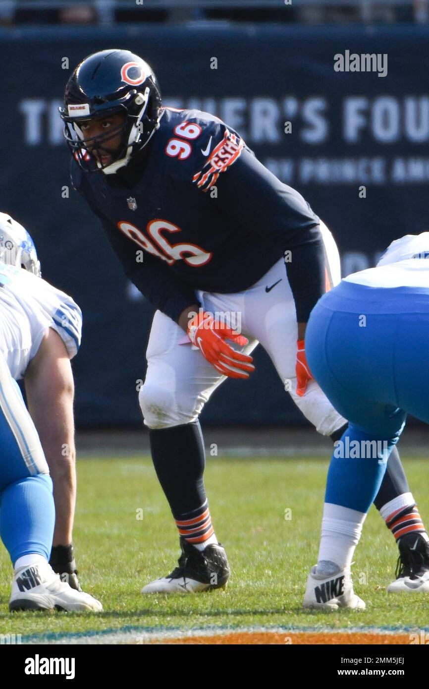 Chicago Bears defensive end Akiem Hicks (96) during an NFL football ...