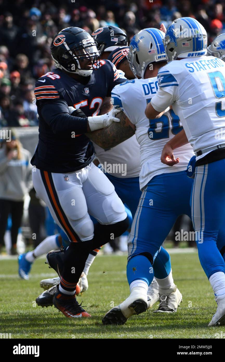 Chicago Bears outside linebacker Khalil Mack (52) tackles against ...