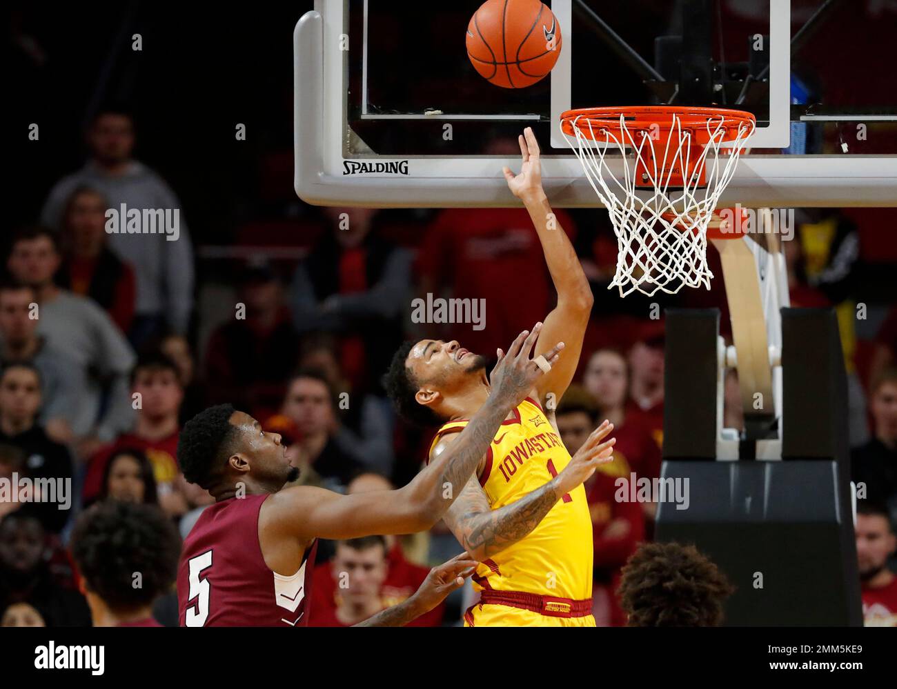 Iowa State guard Nick Weiler-Babb (1) is fouled by Texas Southern ...