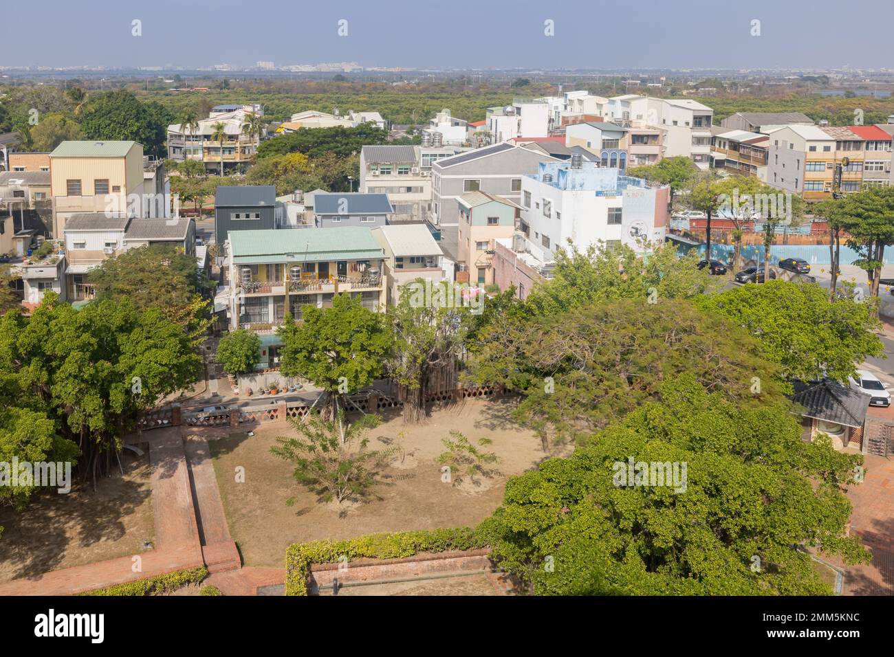 Tainan, JAN 5 2023 - Aerial view of the downtown cityscape Stock Photo ...