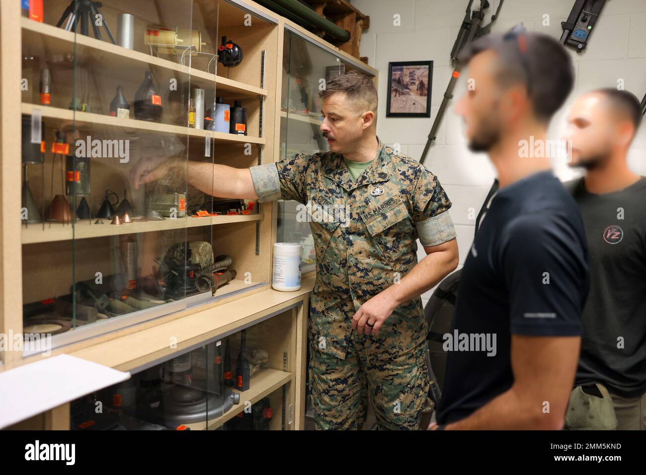 U.S. Marine Corps Gunnery Sgt. Dustin Cutsinger, an Explosive Ordnance ...