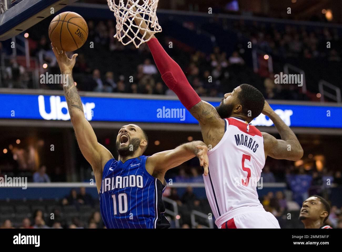 Orlando Magic guard Evan Fournier (10), from France, shoots past ...