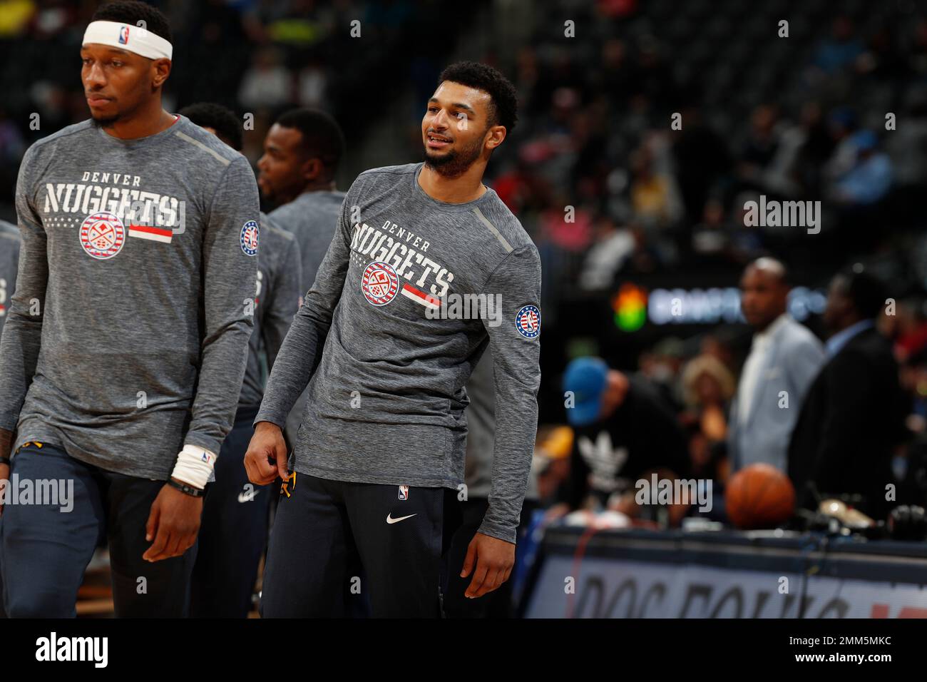 Denver Nuggets forward Torrey Craig (3) and Denver Nuggets guard Jamal ...