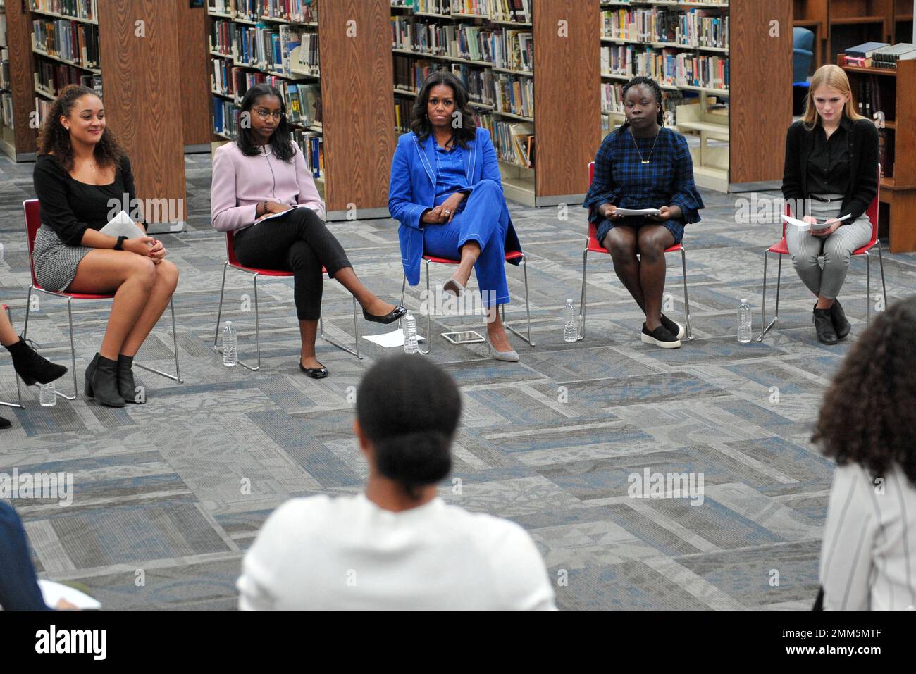 Former first lady Michelle Obama speaks with students about her ...