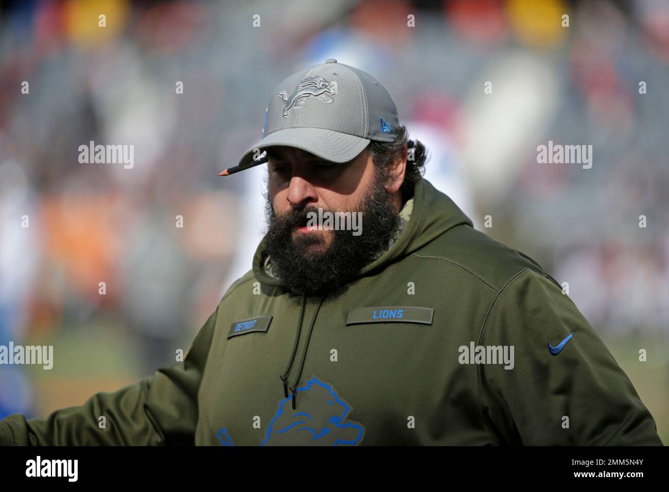 Detroit Lions head coach Matt Patricia on the field before an NFL ...