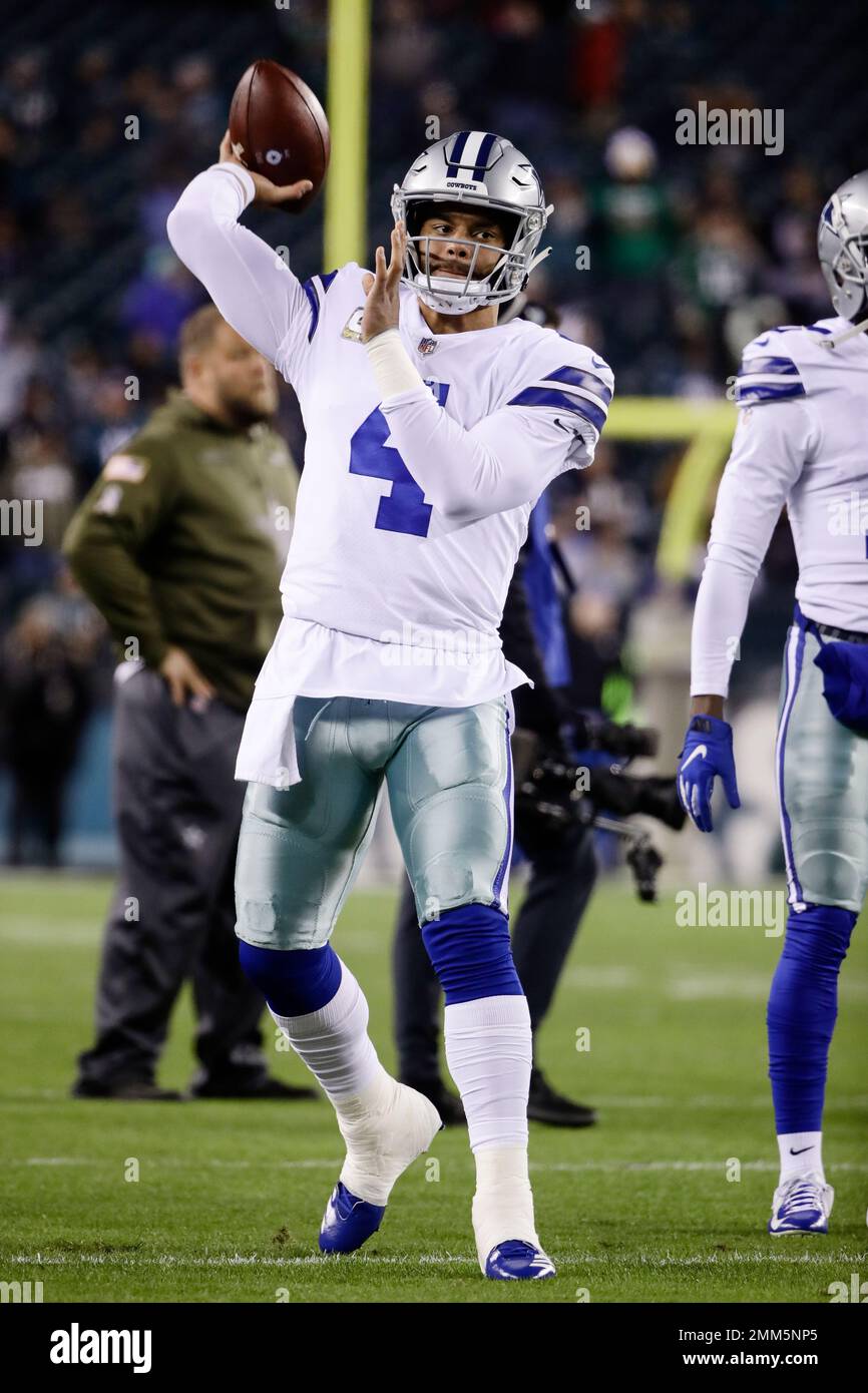 Dallas Cowboys quarterback Dak Prescott (4) in action before an NFL ...