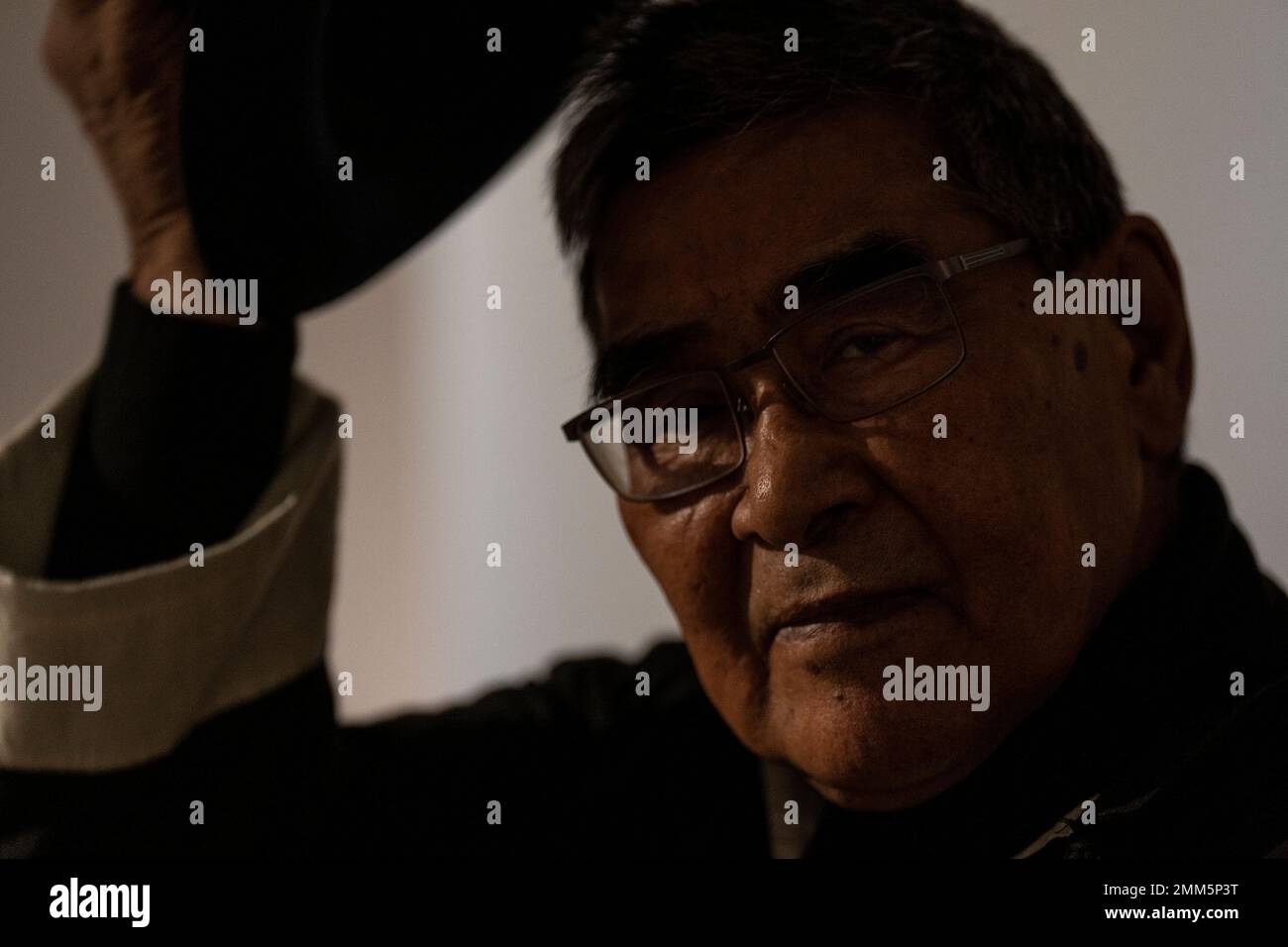 Inuvialuk sculptor David Ruben Piqtoukun is photographed at the Art ...