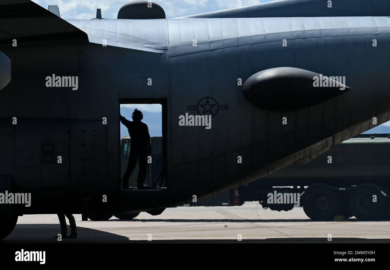 Airmen refuel an EC-130H Compass Call from the 55th Electronic Combat ...