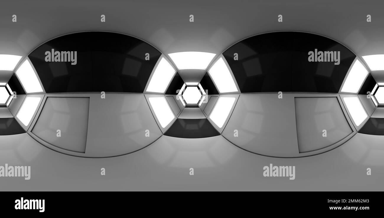 3d render. Futuristic panoramic HDRI Stock Photo - Alamy