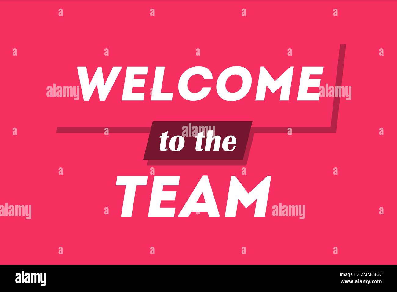 Welcome to the team red monocolor banner Stock Vector Image & Art - Alamy