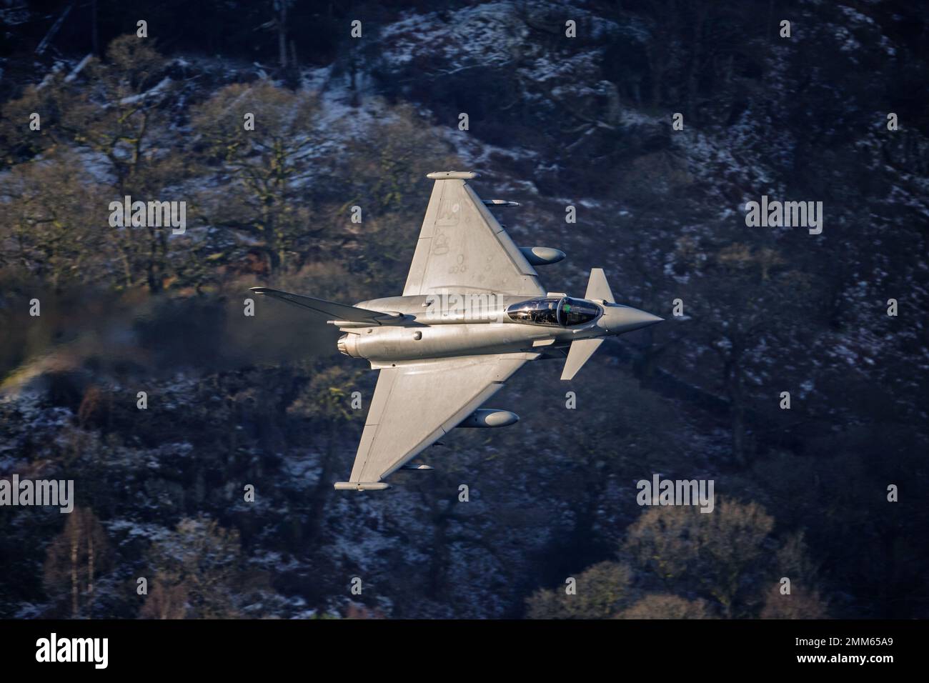 RAF Typhoon (Eurofighter) callsign "Razor 021" on a low level training ...