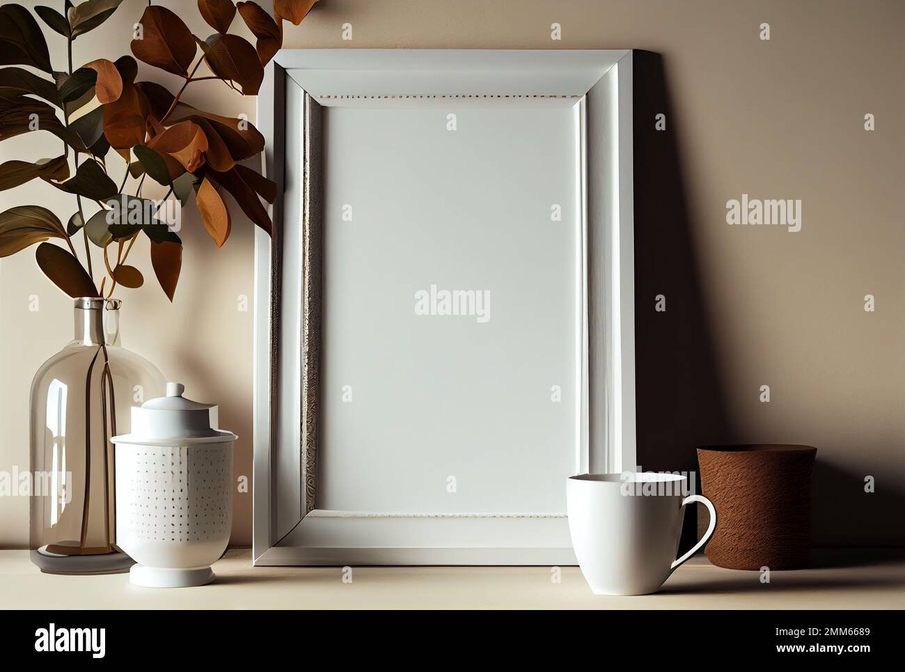 Empty picture frame with copy space for quotes, products, photos ...