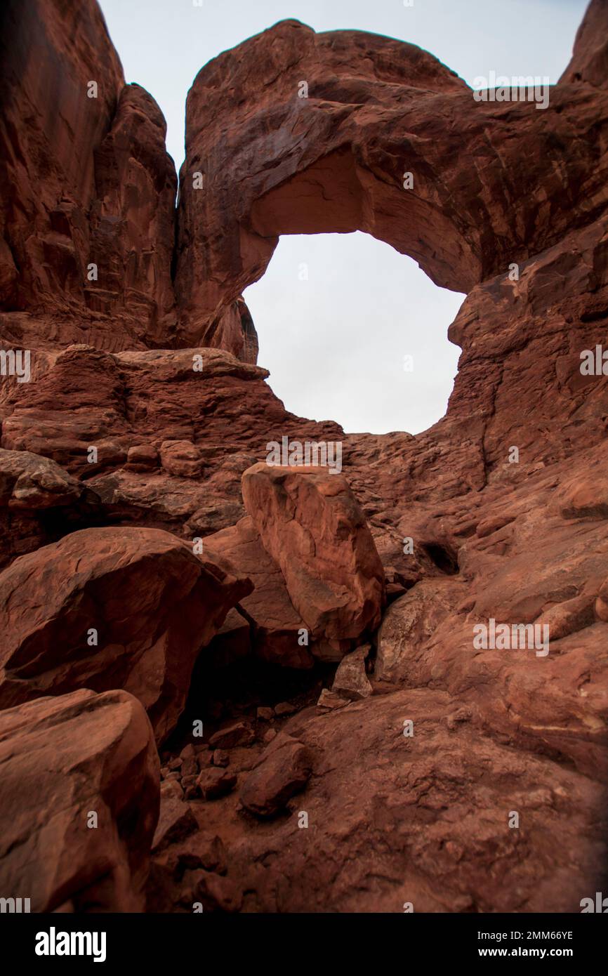 Double Arch is one of thousands of arches inside Arches National Park ...