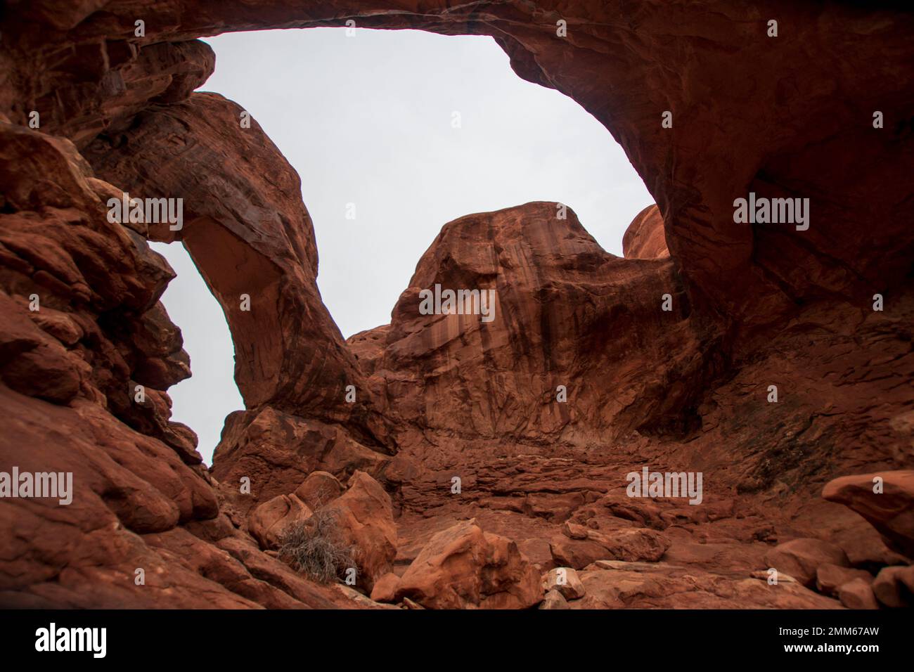 Double Arch is one of thousands of arches inside Arches National Park ...
