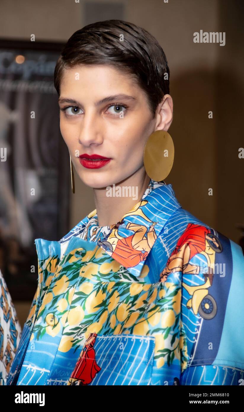 Alessandro Enriquez Exhibition at MFW22 in Palazzo Reale Milano Stock ...