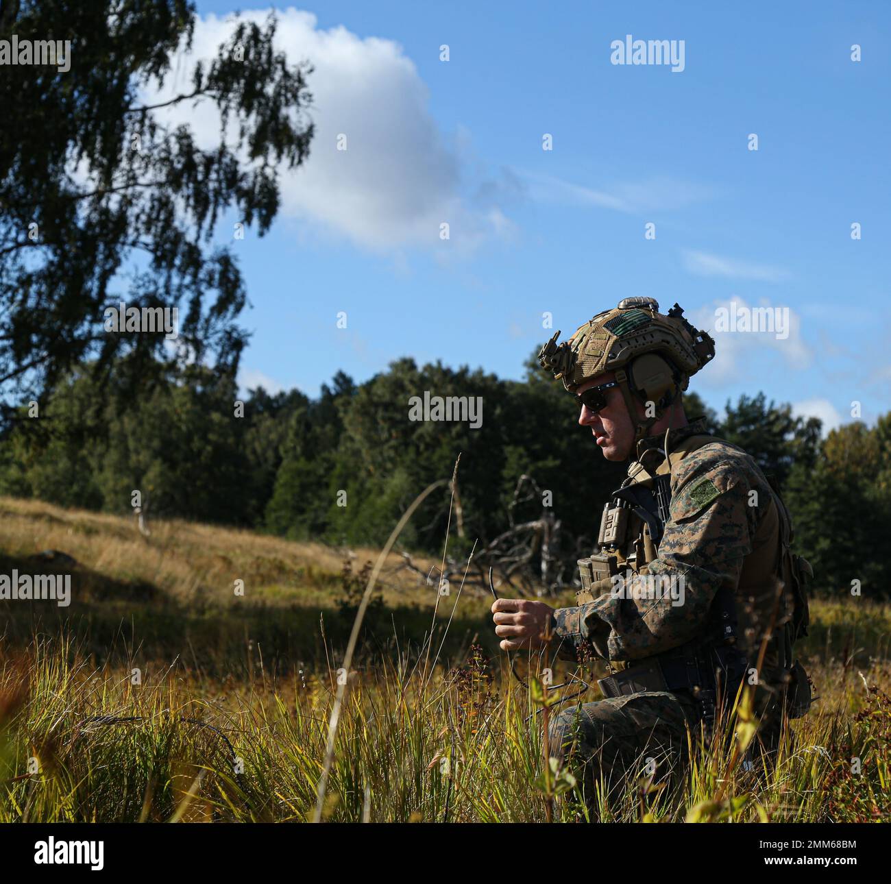 A U.S. Marine with 2d Reconnaissance Battalion, II Marine Expeditionary ...