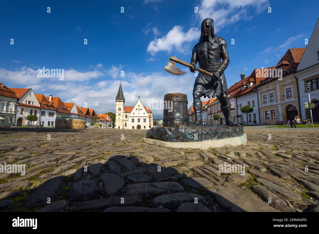 Medieval historical square Bardejov, UNESCO site, Slovakia Stock Photo ...