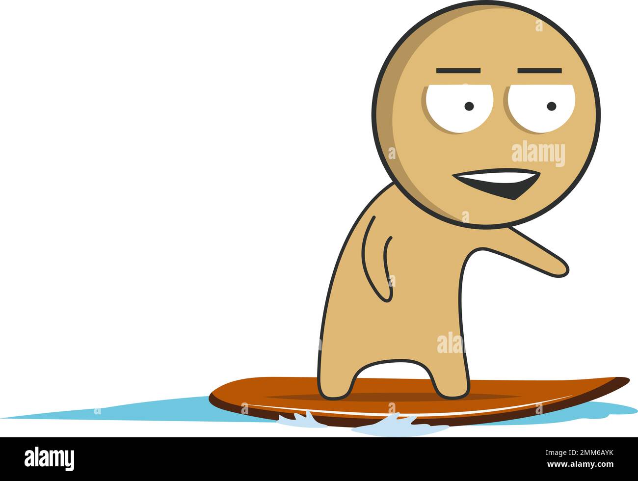 Cartoon illustration boy surfboard hi-res stock photography and images ...