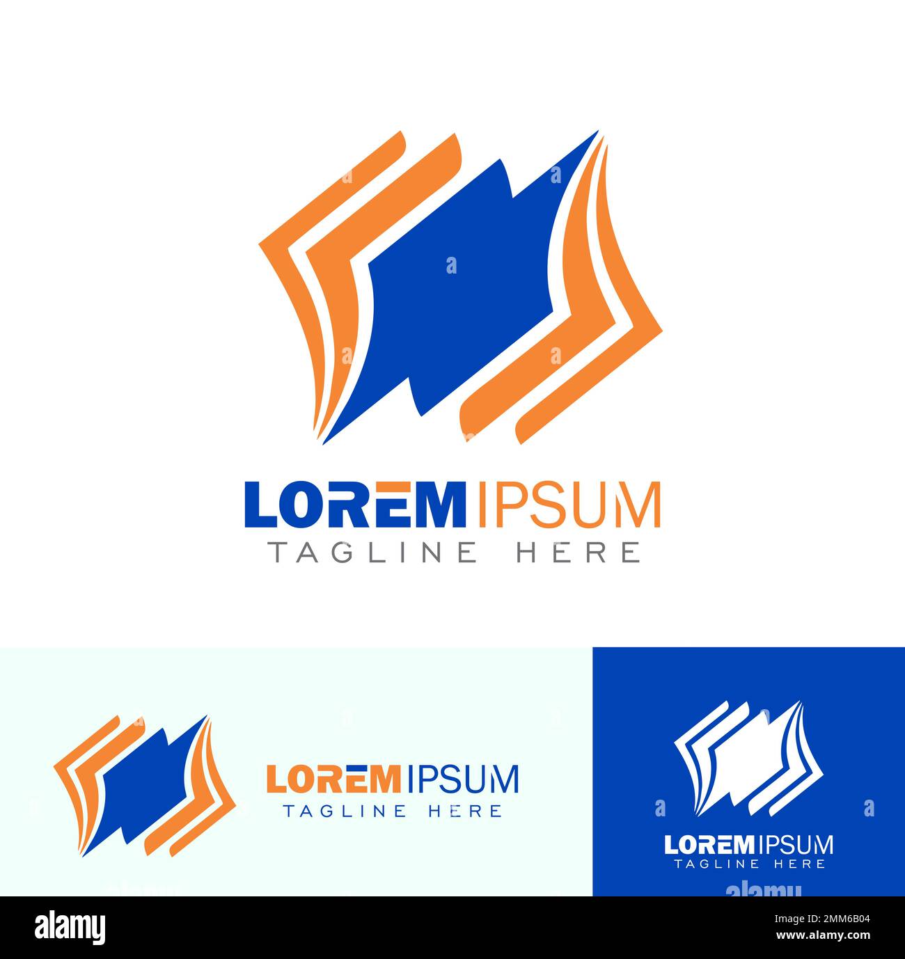 A vector illustration set of Stacked Paper Logo Design Stock Vector ...