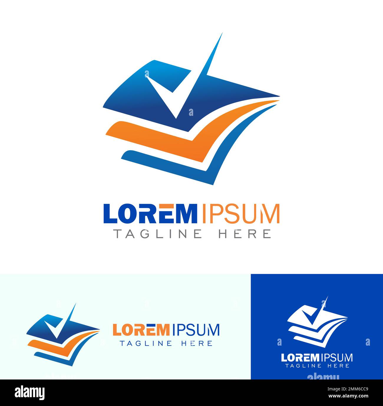 A vector illustration set of Stacked Paper Logo Design Stock Vector ...