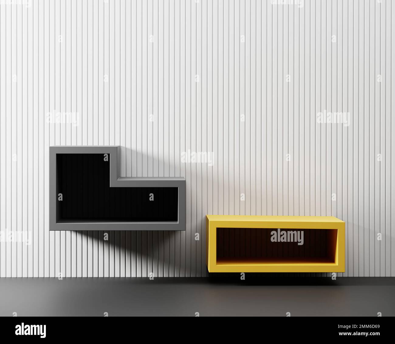 Abstract Minimal Modern Shelf For Product Display Showcase 3D Rendering ...