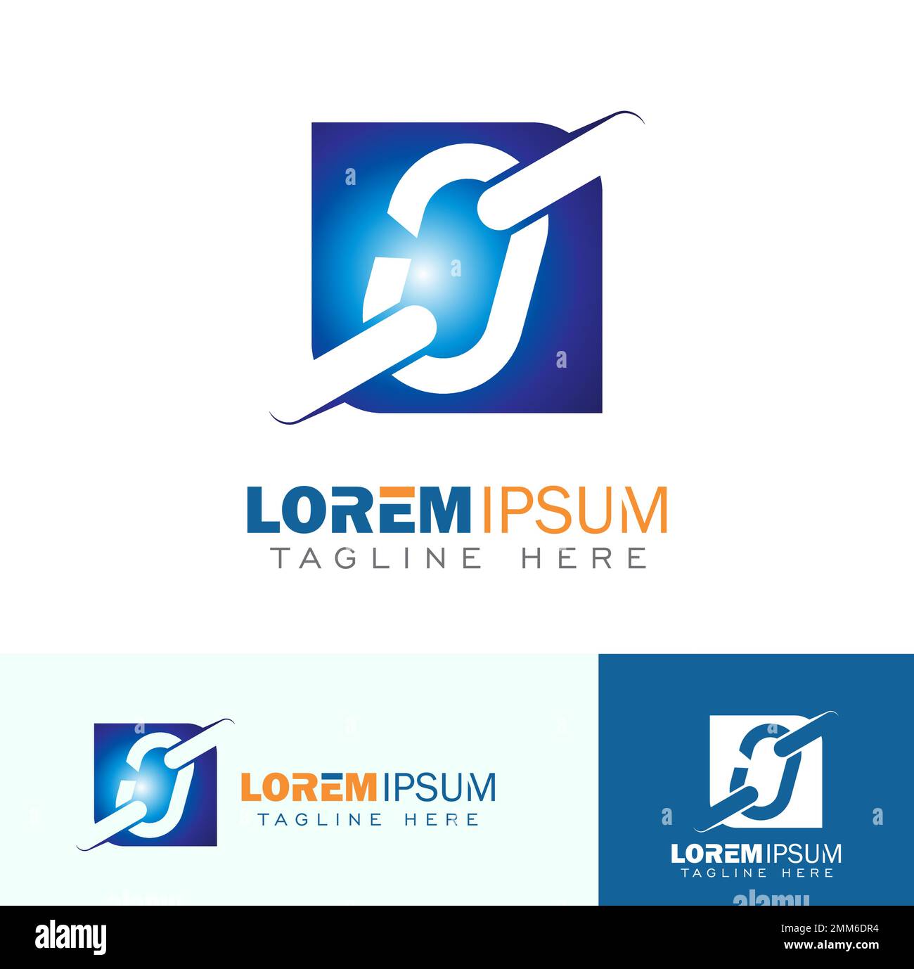 A vector illustration set of Unchained Logo Icon Sign Stock Vector ...