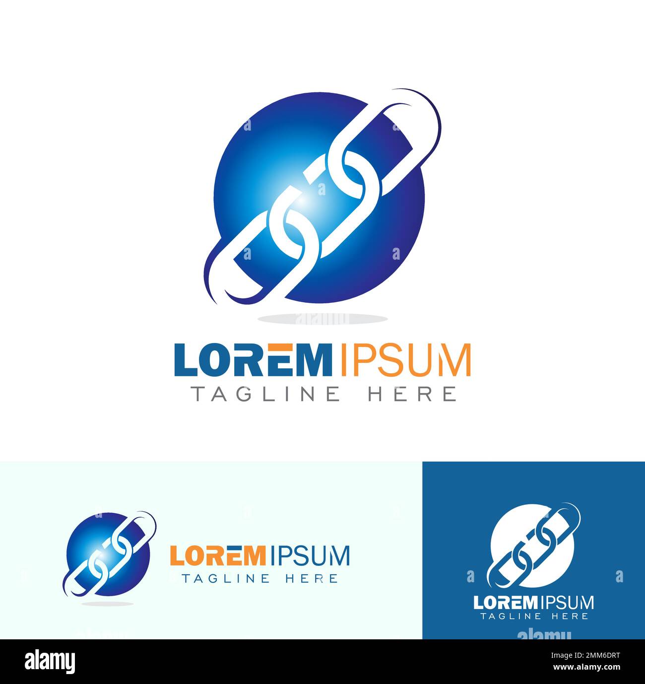 A vector illustration set of Unchained Logo Icon Sign Stock Vector ...