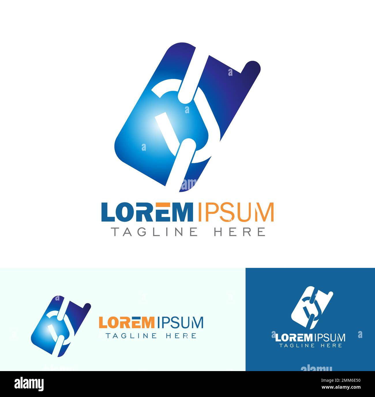 vector illustration set of Unchained Logo Icon Sign Stock Vector Image ...