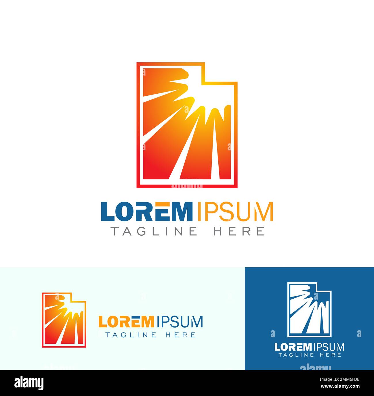 A vector Illustration set of Solar Energy Logo Sign Stock Vector Image ...