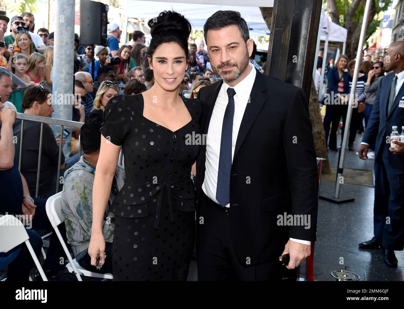 Actress/comedian Sarah Silverman, left, and comedian Jimmy Kimmel ...