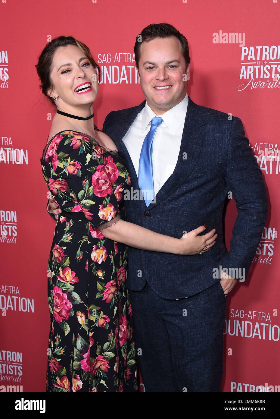 Rachel Bloom, left, and Dan Gregor arrive at the Patron of the Artists ...
