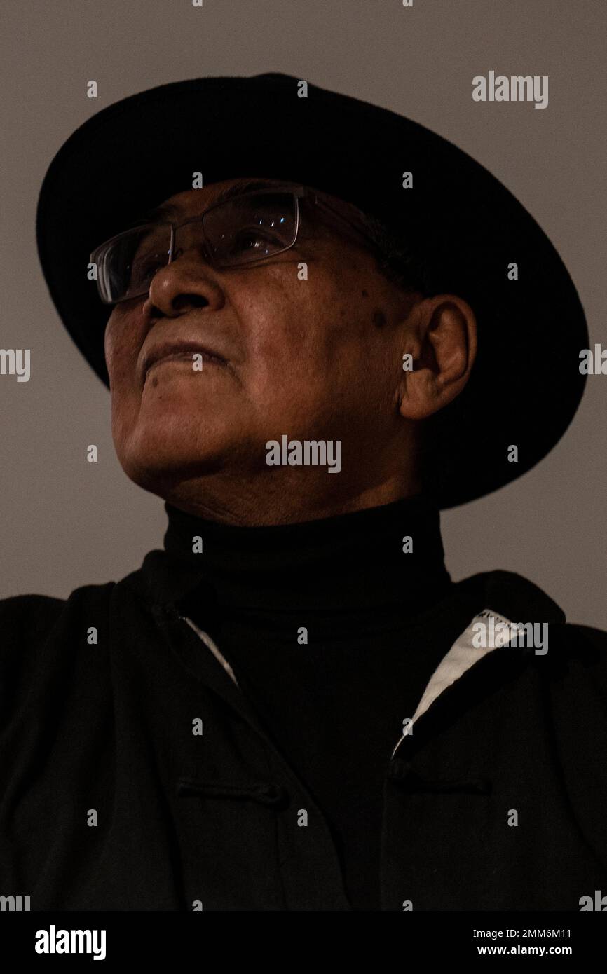 Inuvialuk sculptor David Ruben Piqtoukun is photographed at the Art ...