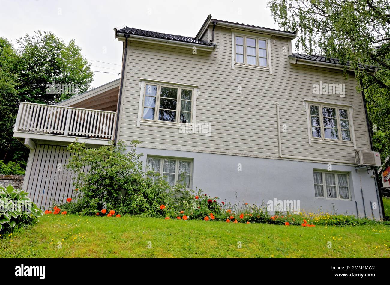 Beautiful landscape of Traditional Norwegian house - Andalsnes - Norway ...