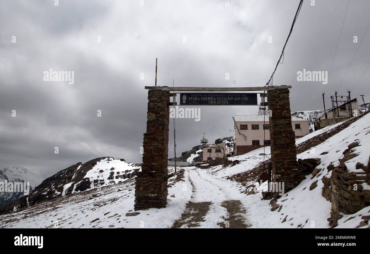 In this Oct. 8, 2018 photo, shows the entrance to the Chacaltaya ...