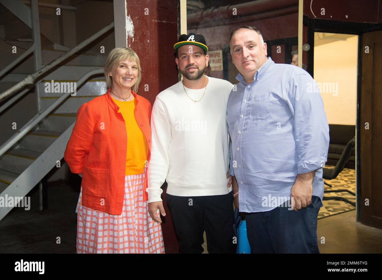 Mary Sue Milliken, left, and Jose Andres, right, seen on day three of Summit LA18 in Downtown ...