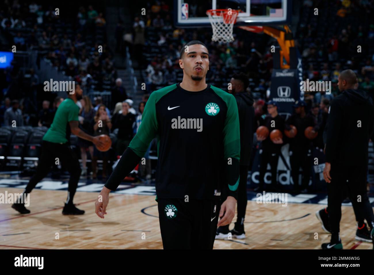 Boston Celtics forward Jayson Tatum (0) in the first half of an NBA ...
