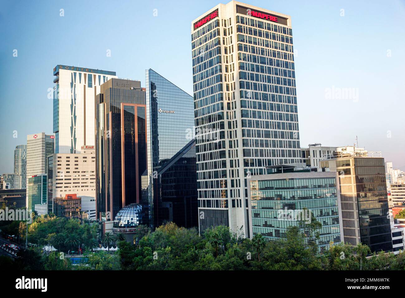 Mexico City,Avenida Paseo de la Reforma,office buildings,Torre Mapfre ...