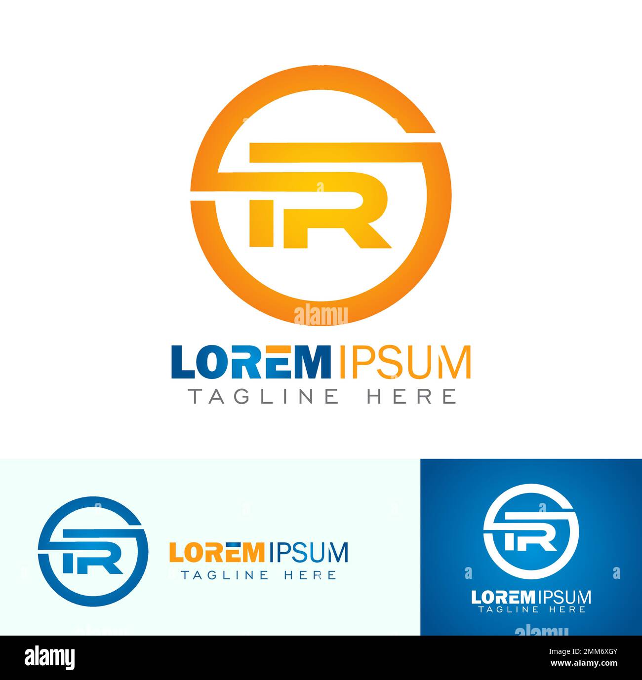 A vector illustration set of FR Monogram Initial Logo Stock Vector ...