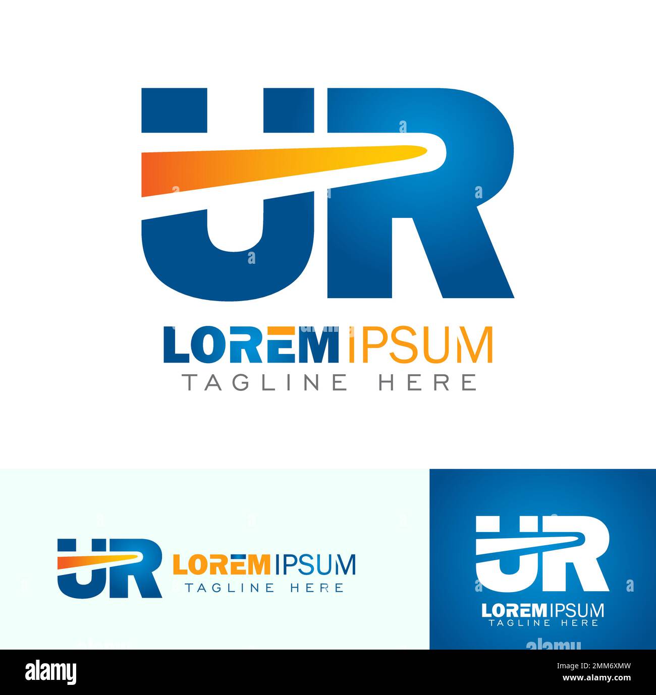 A vector illustration set of UF Monogram Initial Logo Stock Vector ...