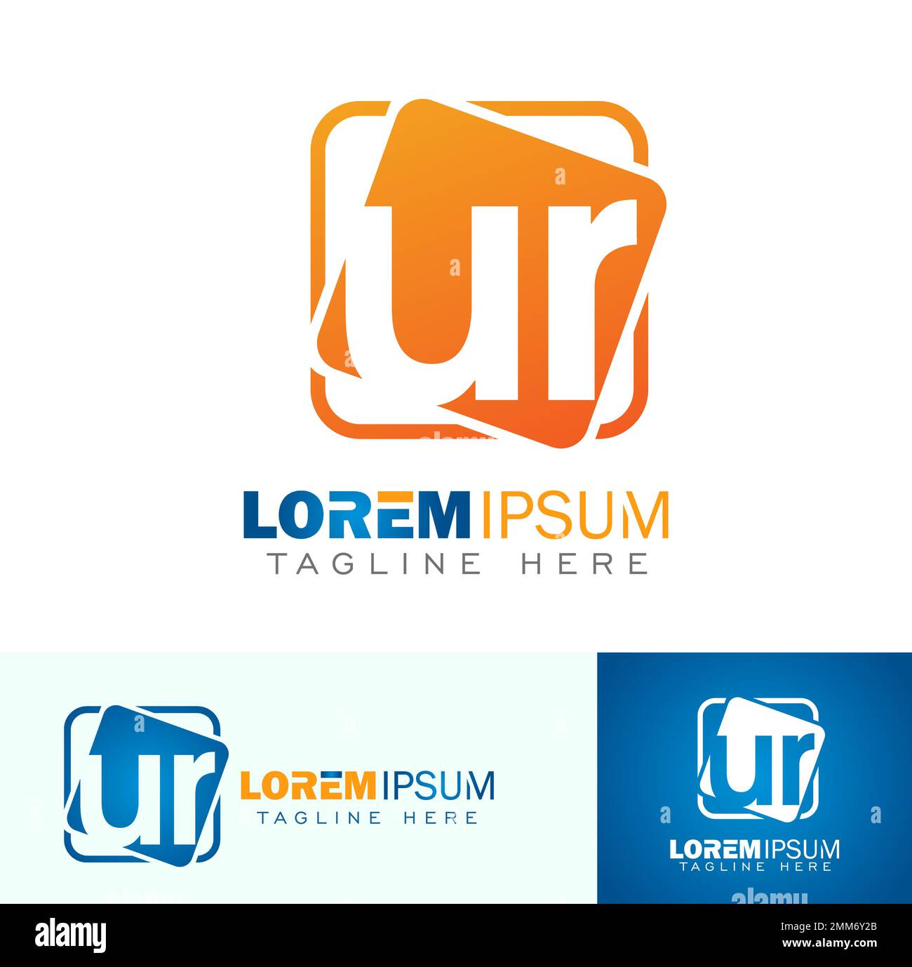 A vector illustration set of UF Monogram Initial Logo Stock Vector ...