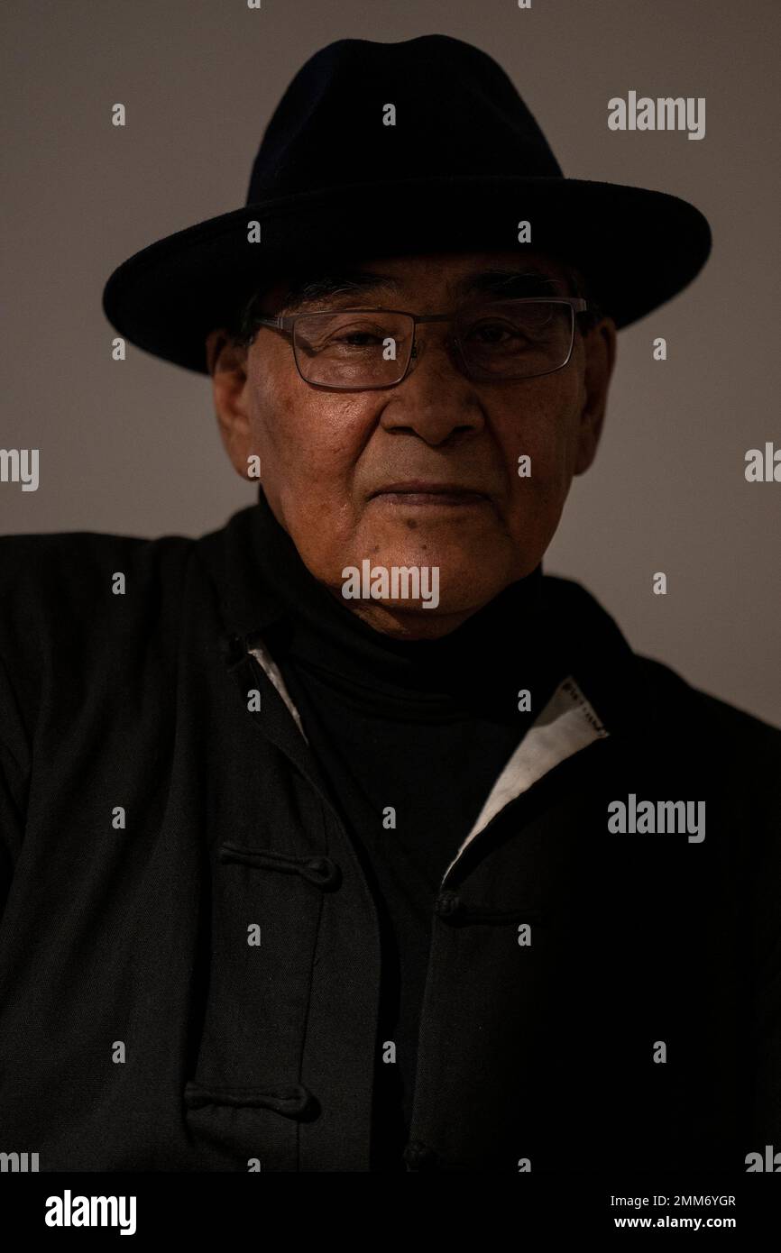 Inuvialuk sculptor David Ruben Piqtoukun is photographed at the Art Gallery of Ontario in ...
