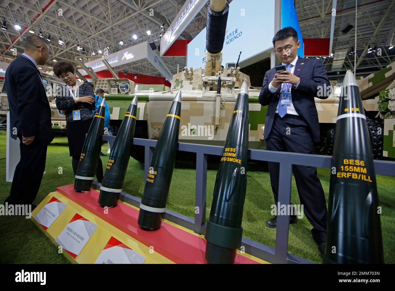 In this Tuesday, Nov. 6, 2018, photo, projectiles are displayed during ...