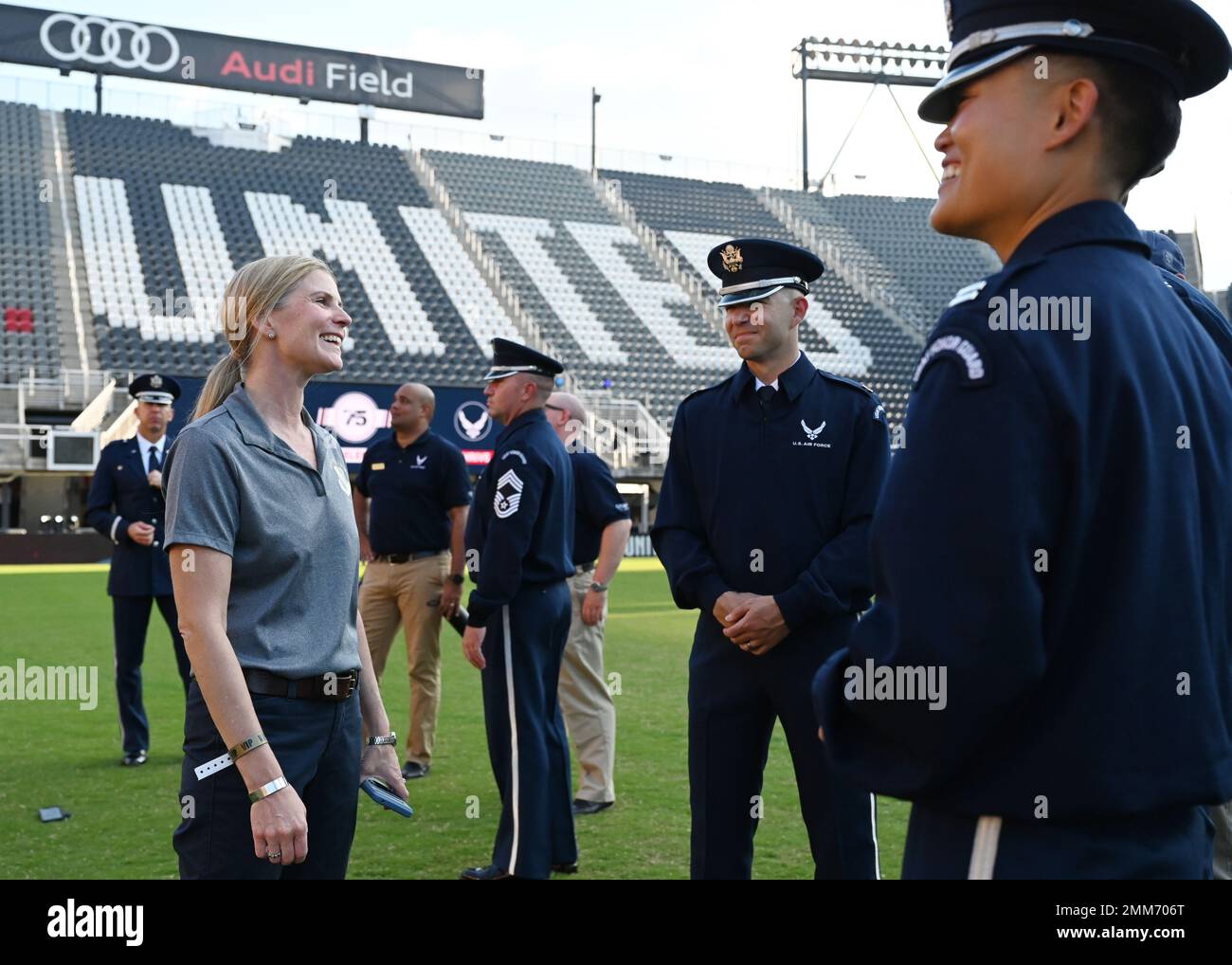 U.S. Air Force Col. Cat Logan, commander, Joint Base Anacostia-Bolling ...