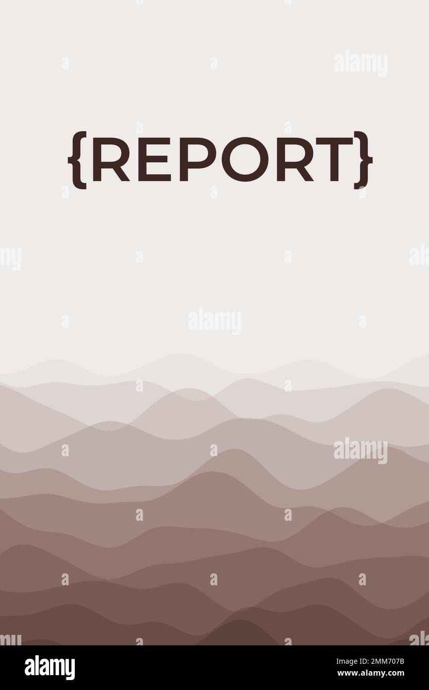 Cover page template. Page template with soft curves in brown colors ...