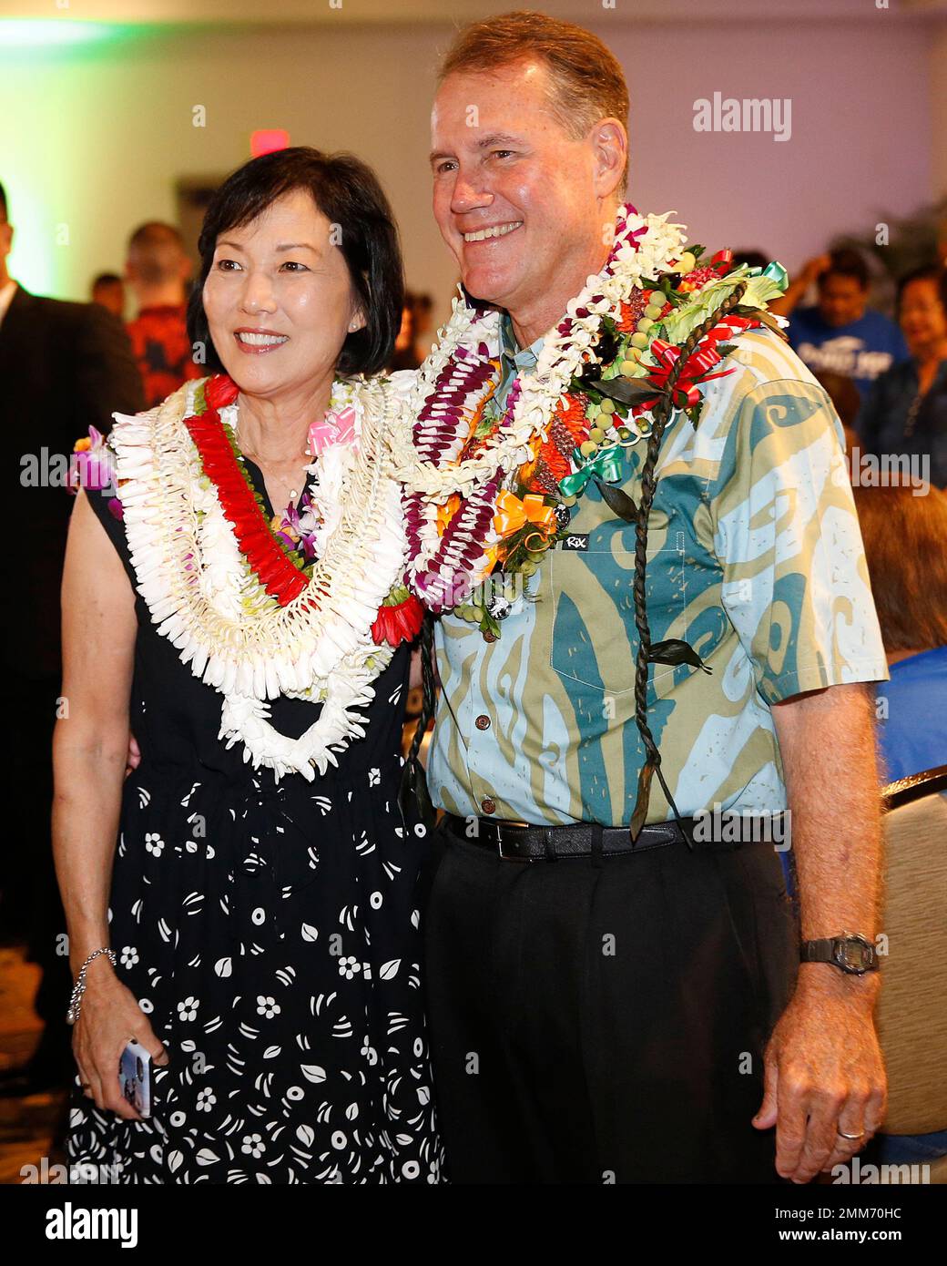 Rep. elect Ed Case, D-Hawaii, right, and his wife Audrey Nakamura Case ...