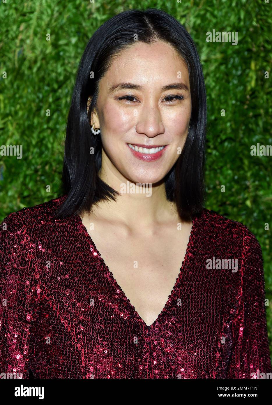 Eva Chen attends the 15th annual CFDA / Vogue Fashion Fund event at the Brooklyn Navy Yard on ...
