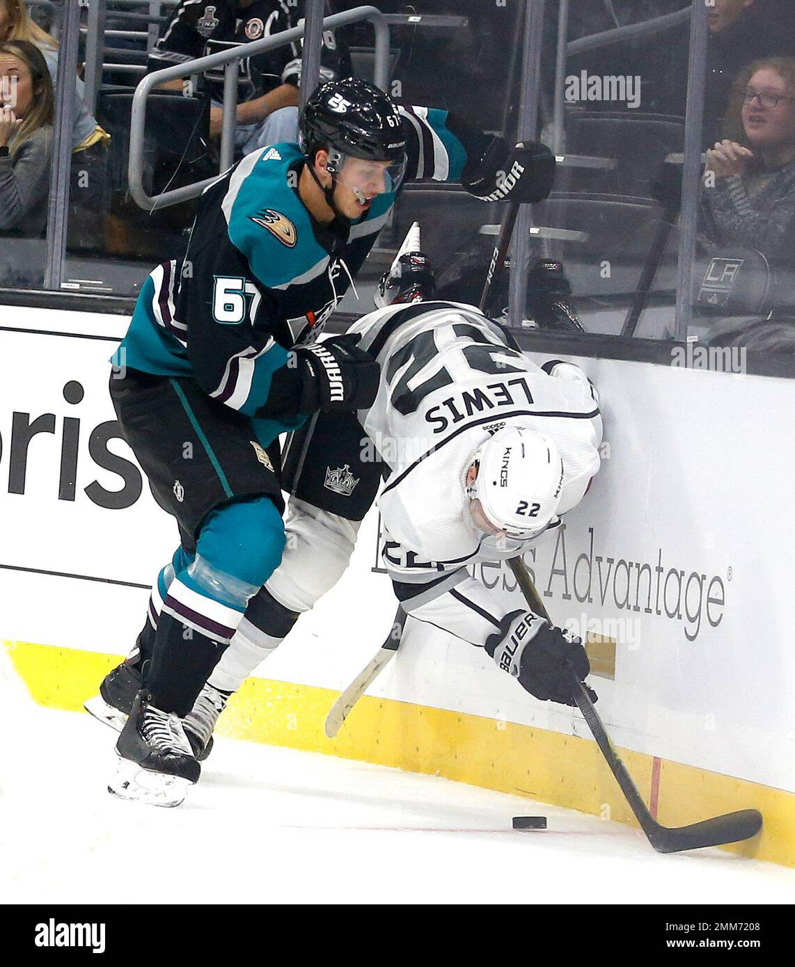Anaheim Ducks' forward Richard Rakell (67) and Los Angeles Kings ...
