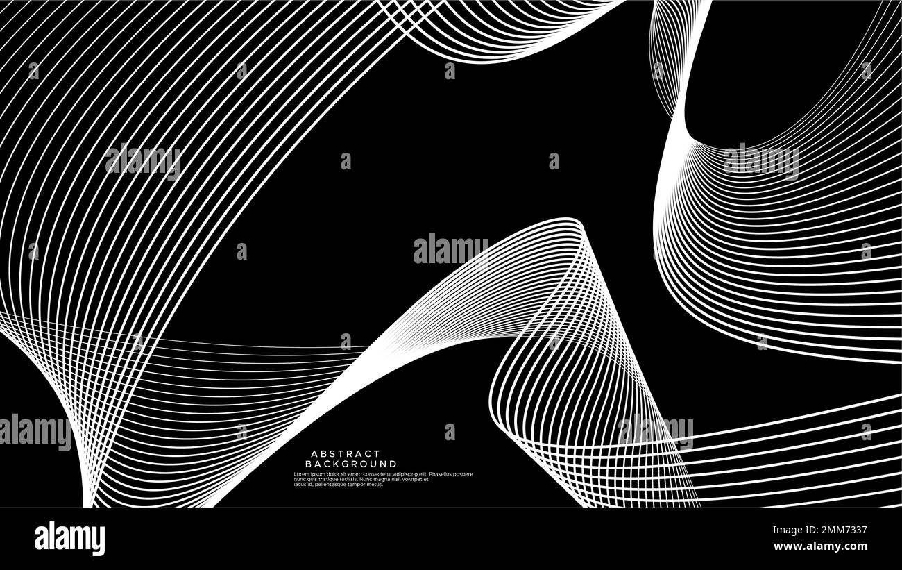 Abstract lines wave background template. Modern wave line background ...