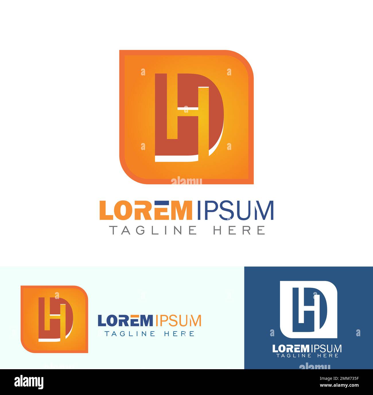 A vector illustration set of HD Monogram Initial Logo Sign Stock Vector ...